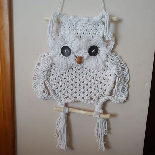 PDF Macrame Owl Pattern Digital Macrame Owl Wall Hangings, Wall Decor ...