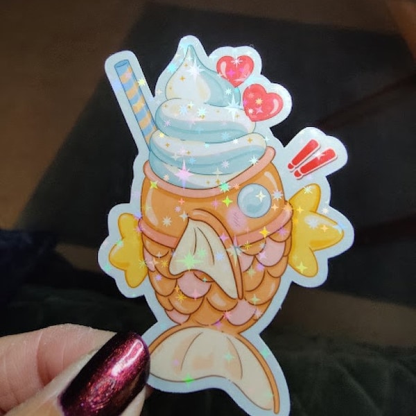 Magi-taiyaki, Magikarp, Weatherproof Vinyl Sticker Decal, Die Cut ...