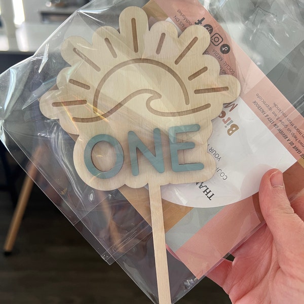 Wave Cake Topper, Beach Themed Cake Topper, Surf Themed Birthday First ...