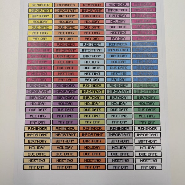 To Do List Planner Printable Rainbow Functional Stickers Instant ...