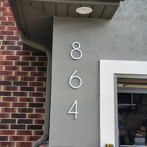 THIN MODERN White House Numbers for Large Address Numbers - Etsy