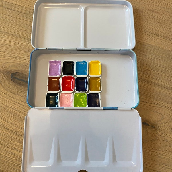 Mini Watercolor Palette, Compact, Portable Watercolour Paint Set ...