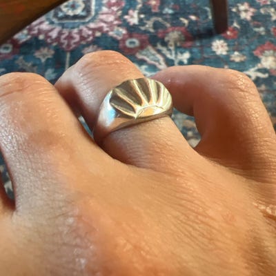 Silver Shell Ring, Silver Seashell Ring, Scallop Shell Ring, Shell ...