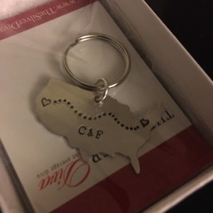 United States Keychain USA Keychain USA Outline Key Chain - Etsy