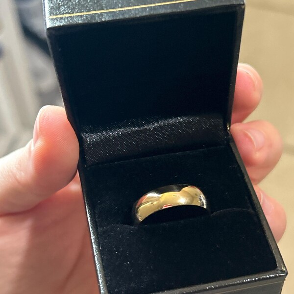 14k Solid Yellow Gold Domed Wedding Band 2mm 8mm Gold Ring Classic Dome ...