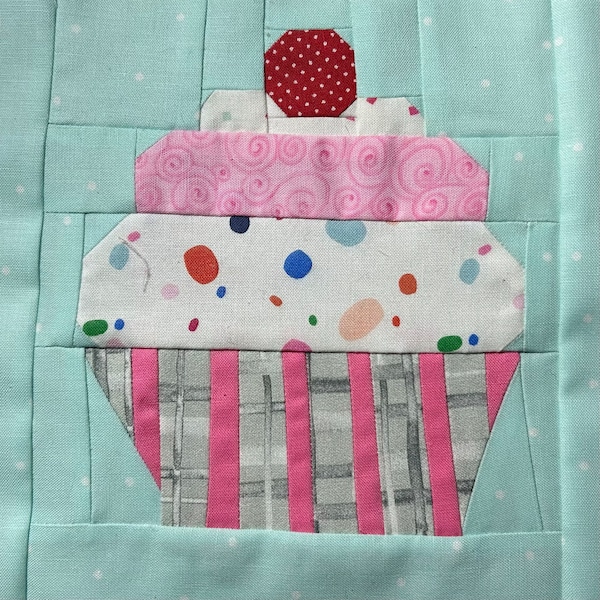 Cupcake Dessert PDF Quilt Block Pattern - Includes Instructions for 6 ...