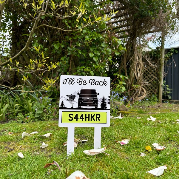 Campervan Campsite Pitch Reserved Sign - Personalised Camper Van Sign ...