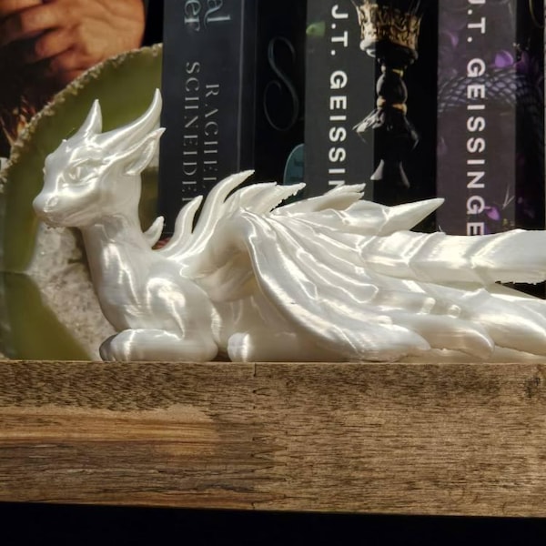 White Dragon Moonplume When the Moon Hatched Inspired Three-d Printed ...