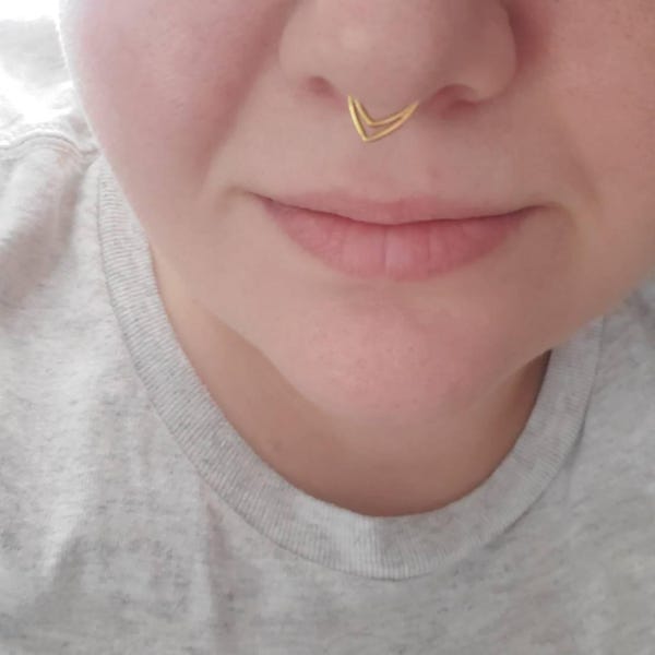 16G DND Dice Internally Threaded Septum Ring/horseshoe Ring/d20 Septum ...