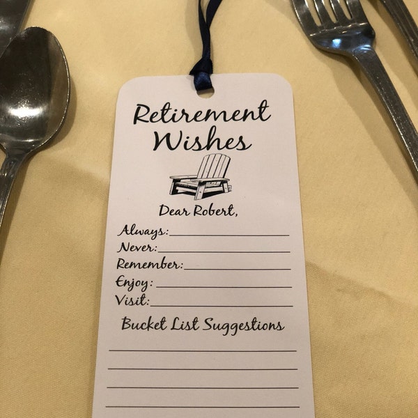8 Handmade Retirement Wishing Tree Tags / Bookmarks / Retirement Wishes ...