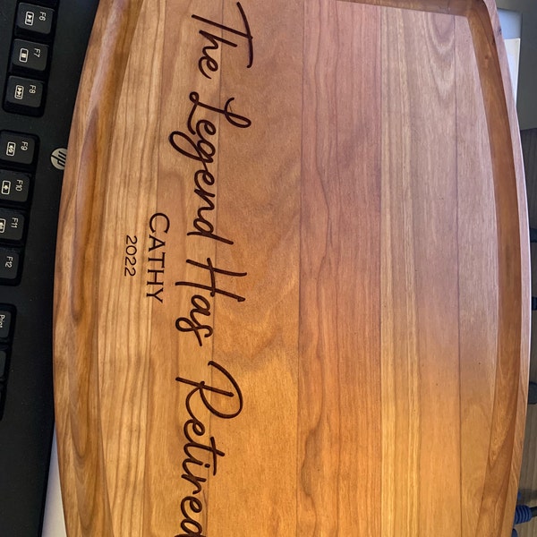 The Legend Has Retired. Personalized Cutting Board - Retirement Gift ...
