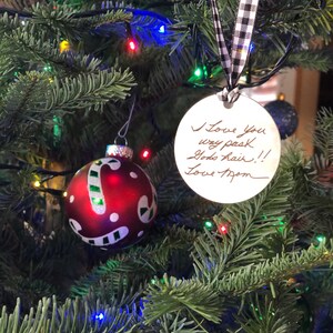 Your Handwritten Ornament personalized Christmas Ornaments - Etsy
