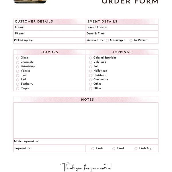 Inventory List Editable Canva Template | Cake Shop, Home Baking ...