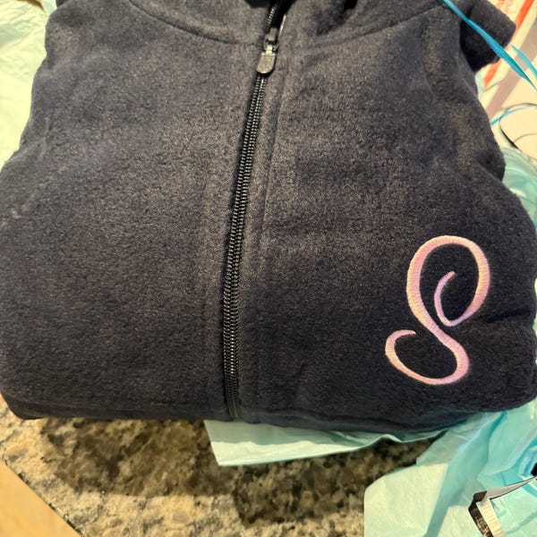 Monogrammed Full Zip Jacket, Monogrammed Fleece Jacket, Personalized ...