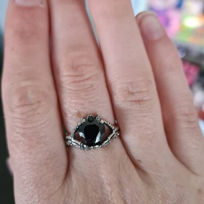 Gothic Wedding Ring,claddagh Ring,skeleton Wedding Ring Made of 925 ...