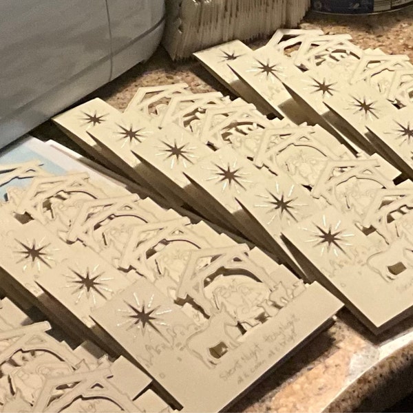 Side Step Nativity Pop up Christmas Card SVG Download - Etsy