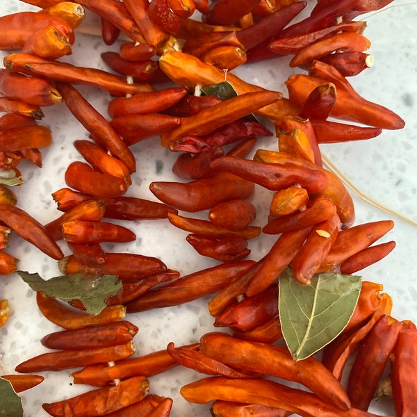 Chilli Peppers Garland - Kitchen Decoration - Etsy