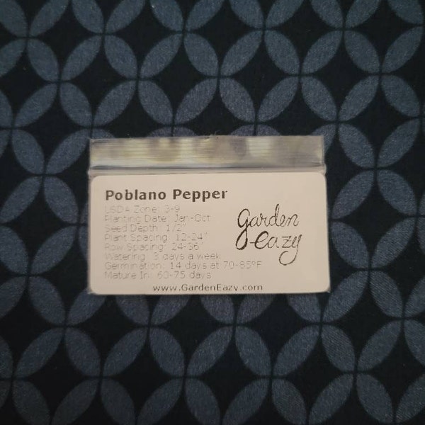 Poblano Pepper Seeds - Heirloom, Open Pollinated, Non GMO - Grow Indoor ...