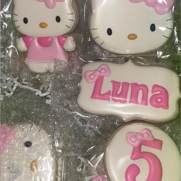 Hello Kitty Decorated Cookies - Etsy