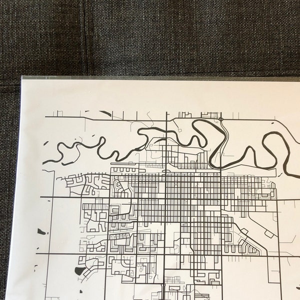 Brandon, MB Map Print - Manitoba Poster - Etsy