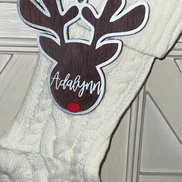 Custom 3D Stocking Tag, Custom 3D Ornament, Personalized Stocking Tag ...