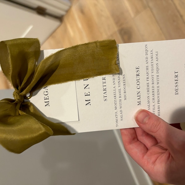 Fabric Wedding Menu Cards Modern Fabric Menus Printed on Cotton - Etsy