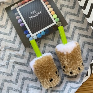 Sprinkle Mochi Donut Pom Pom Christmas Ornament | Etsy