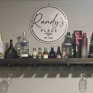 Wood Wine Rack the Ryan Wall Mounted Shelf & Hanging - Etsy