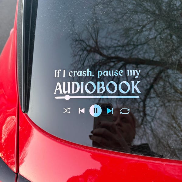 AUDIOBOOK, Audio Girlie, If I Crash, Bookish Merch, Thingy Thingz, Car ...