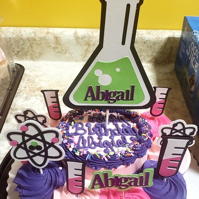 Custom Science Cupcake Toppers, Science Party, Science Birthday, Mad ...