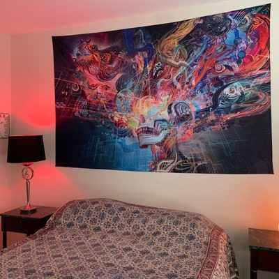 Forward Escape Tapestry by Android Jones and Third Eye - Etsy