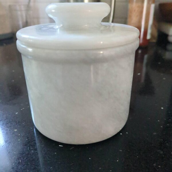 Salt Cellar With Lid - Set of Two - Unique Marble Salt and Pepper ...