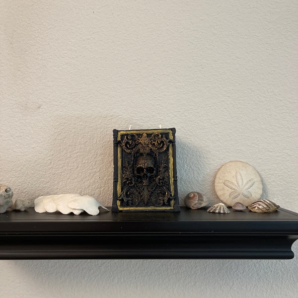 Skull Book Candle / 100% Pure Beeswax / Ritual Candle / Altar Set ...