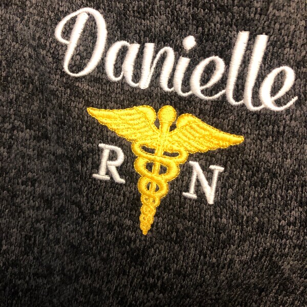 Personalized Nurse Jacket Embroidered, RN Jacket, Medical Sweater Knit ...