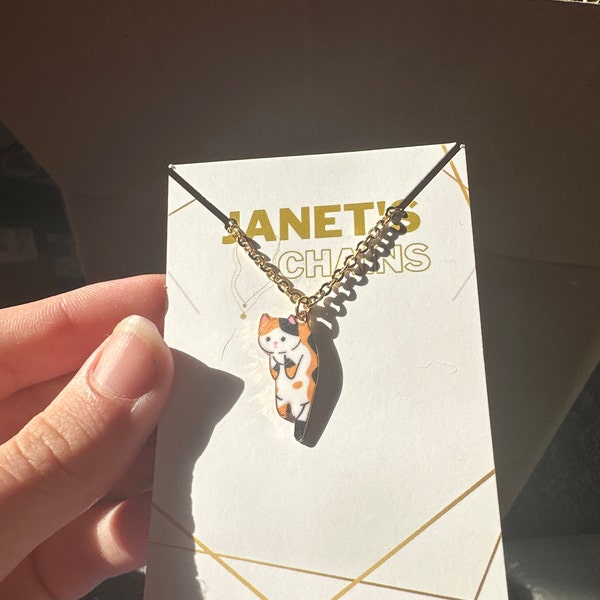 Dainty Cat Pendant/cutest Kitten Necklaces/five Little Gold Toned ...