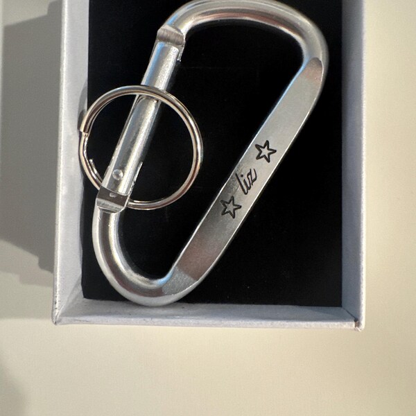 Personalized Carabiner - Engraved Anniversary Gift - Custom Black ...