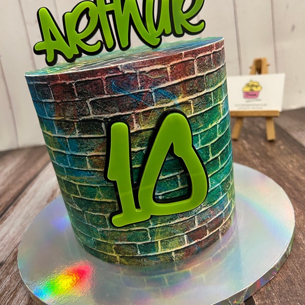 Graffiti Topper / Cake Topper / Skateboard Topper/ Skateboard Cake - Etsy