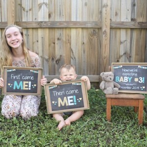 Third Baby Pregnancy Announcement. INSTANT DIGITAL FILE. 3rd Baby ...