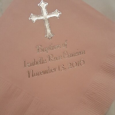 Baptism Napkins Christening Napkins First Communion Napkins ...
