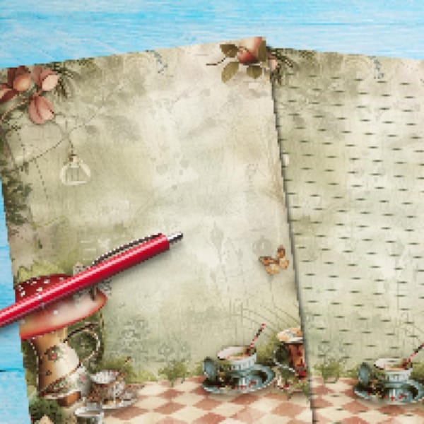 Sea Turtle A5 Letter Writing Paper, Pen Pal Supplies, Stationery Lined ...