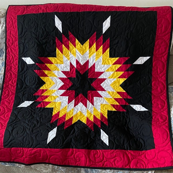 Native American Inspired Fall Star Quilt 48in X 48in Lone Star - Etsy
