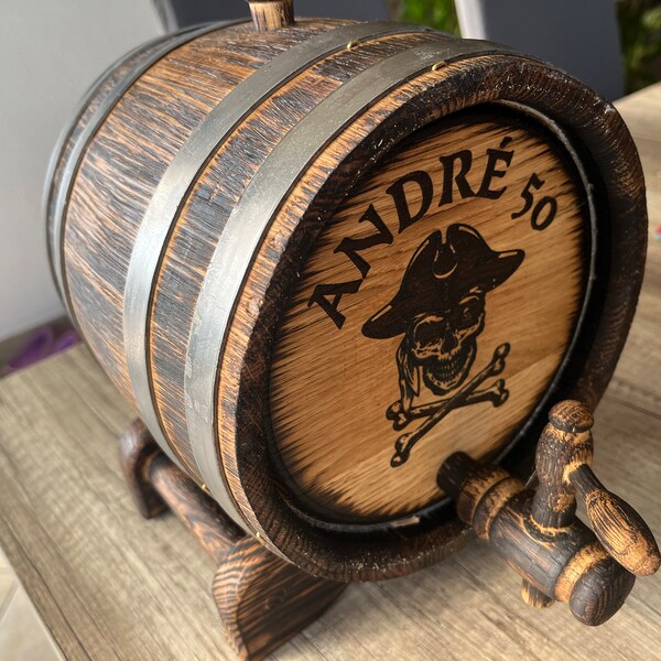 Rum Pirate Barrel 1-15L Personalized Small Whiskey Keg–father’s Day ...