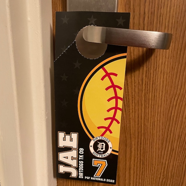 Custom Softball Tournament Sign - DIGITAL FILE - Door Hanger, Door Sign ...