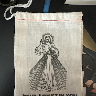 Jesus Divine Mercy Bag Catholic Prayer Bag Drawstring Bags Cotton - Etsy
