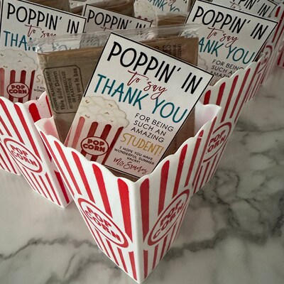 EDITABLE Popcorn Teacher Appreciation Gift Tag, Teacher Appreciation ...