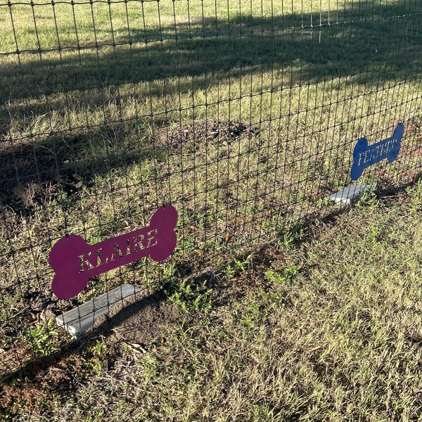 Dog Bone Sign With Name, Dog Bone Name Plate, Custom Sign - Etsy