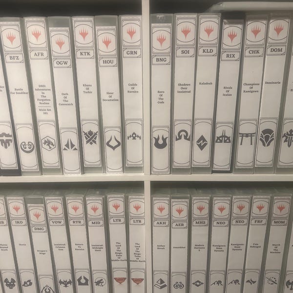 MTG Custom Binder Labels - Spines and Covers for Magic the Gathering ...