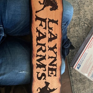 Western Outdoor Ranch Wood Sign Custom Rustic Horse House | Etsy