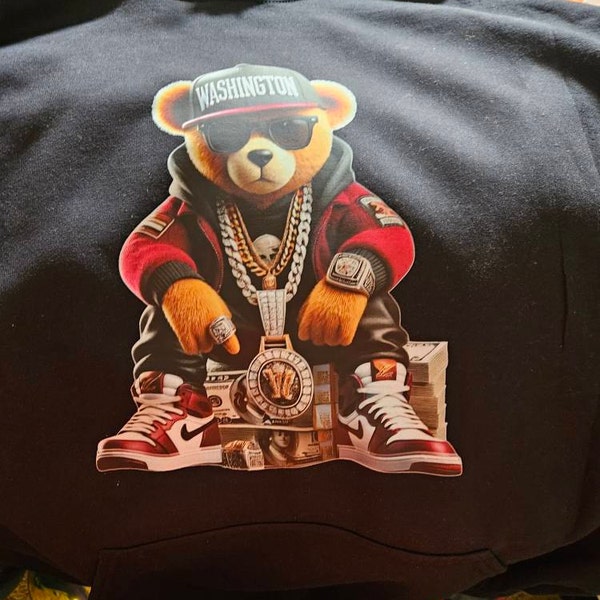 Sports Swag Bear Hip Hop Teddy Bear PNG Clipart Football Shirt Football ...