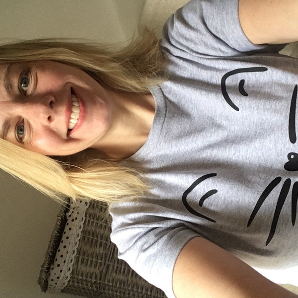 Cat Ears Tshirt / Cat T Shirt Design, Tshirt for Partner, Cat Dad Cat ...